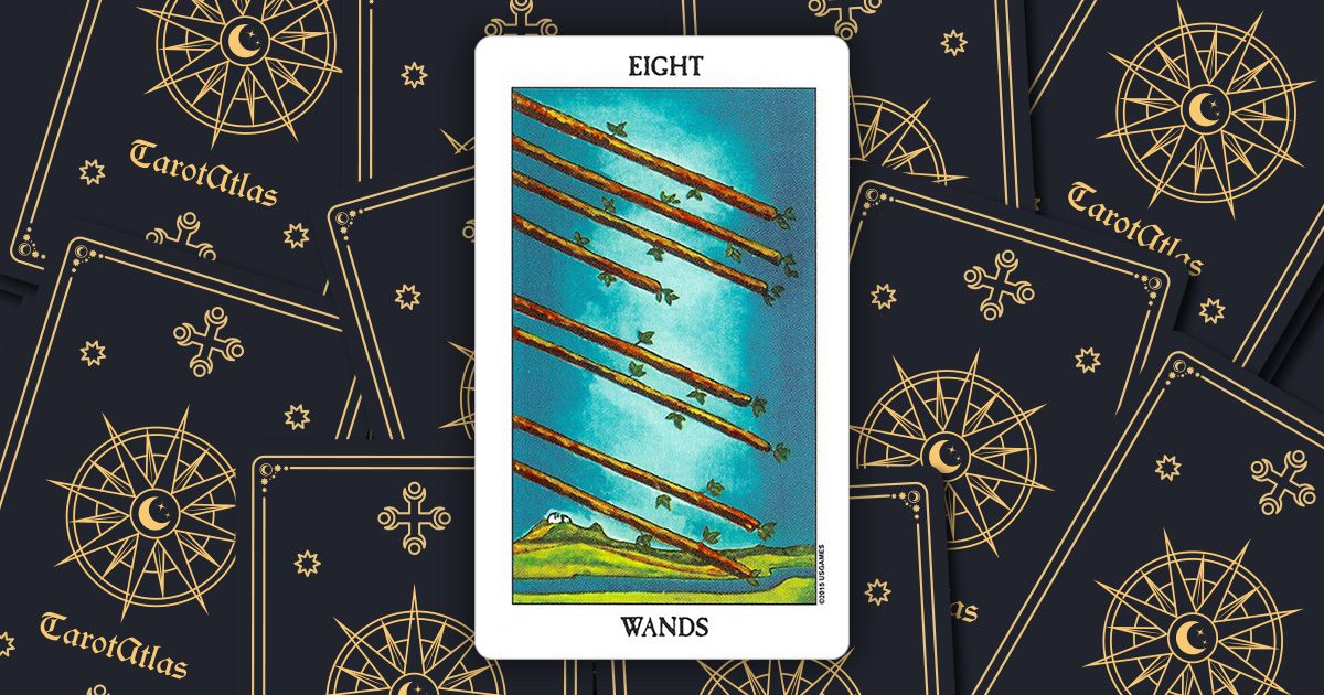 Eight of Wands Tarot Card Meaning in Upright and Reversed | TarotAtlas