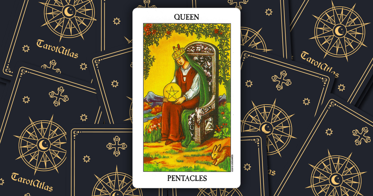 Queen of Pentacles Tarot Card Meaning: Upright & Reversed | TarotAtlas