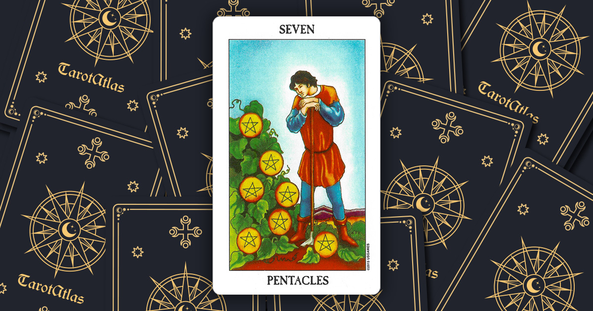 Seven of Pentacles Tarot Card Meaning in Upright and Reversed | TarotAtlas