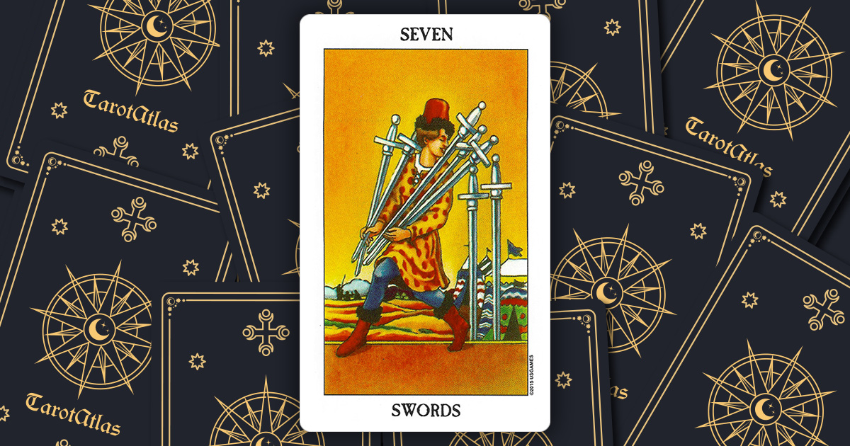Seven of Swords Tarot Card Meaning in Upright and Reversed | TarotAtlas