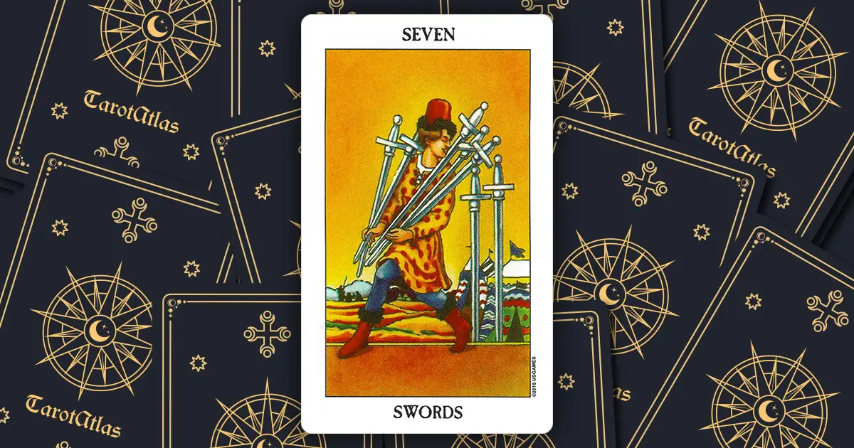Seven of Swords Tarot Card Meaning in Upright and Reversed | TarotAtlas