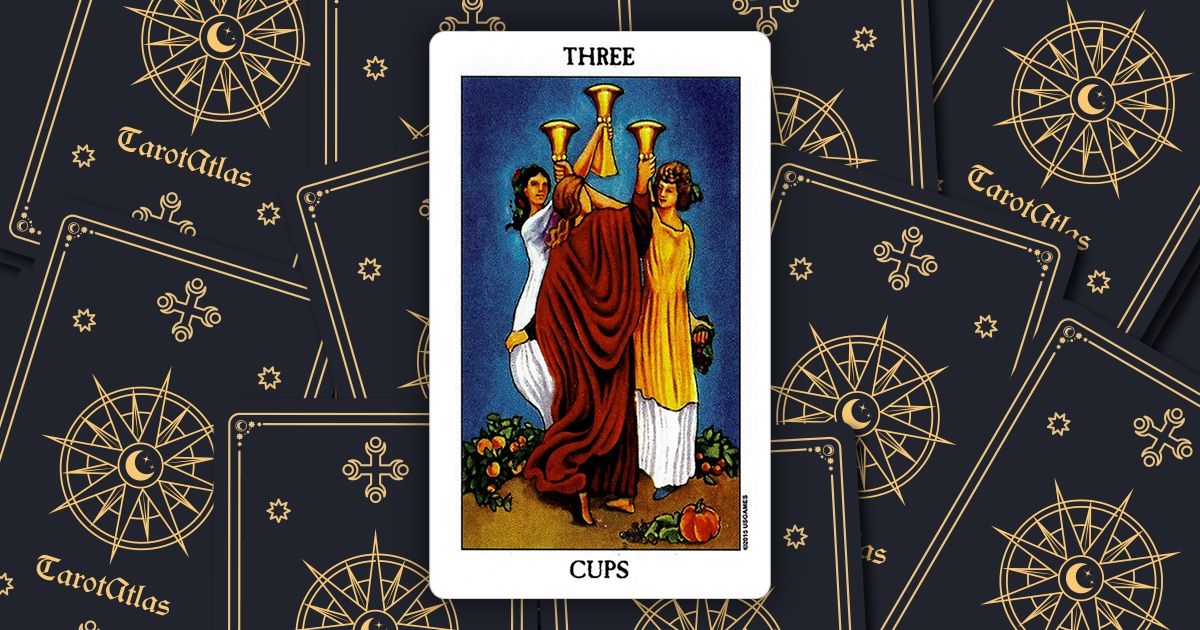 Three of Cups Meaning in Upright and Reversed | TarotAtlas