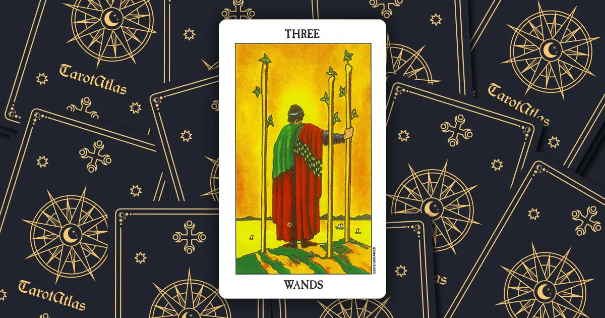 Three of Wands Tarot Card Meaning in Upright and Reversed | TarotAtlas